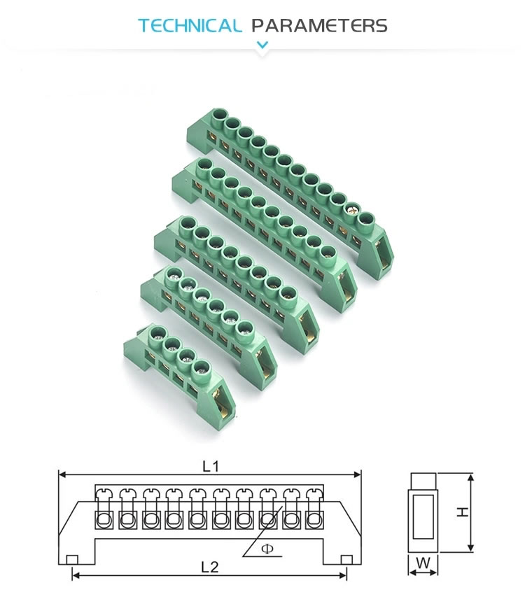 China Green Terminal Block Brass PE Busbar Manufacturers, Suppliers ...