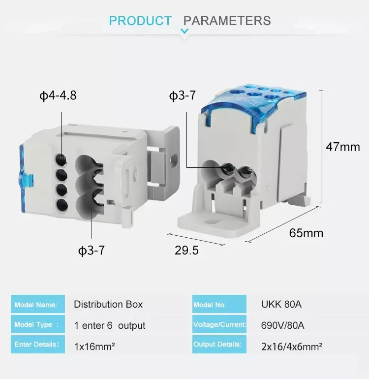 China UKK 80A Power Distribution Terminal Block Box on Din Rail terminal block Manufacturers ...